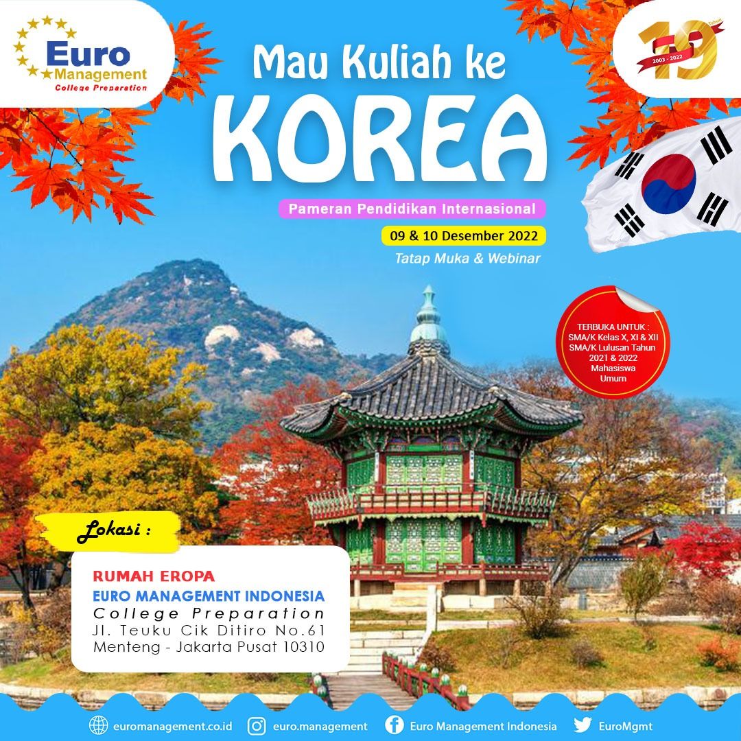 MAU KULIAH KE KOREA SELATAN Pameran Pendidikan Internasional TATAP MUKA ...